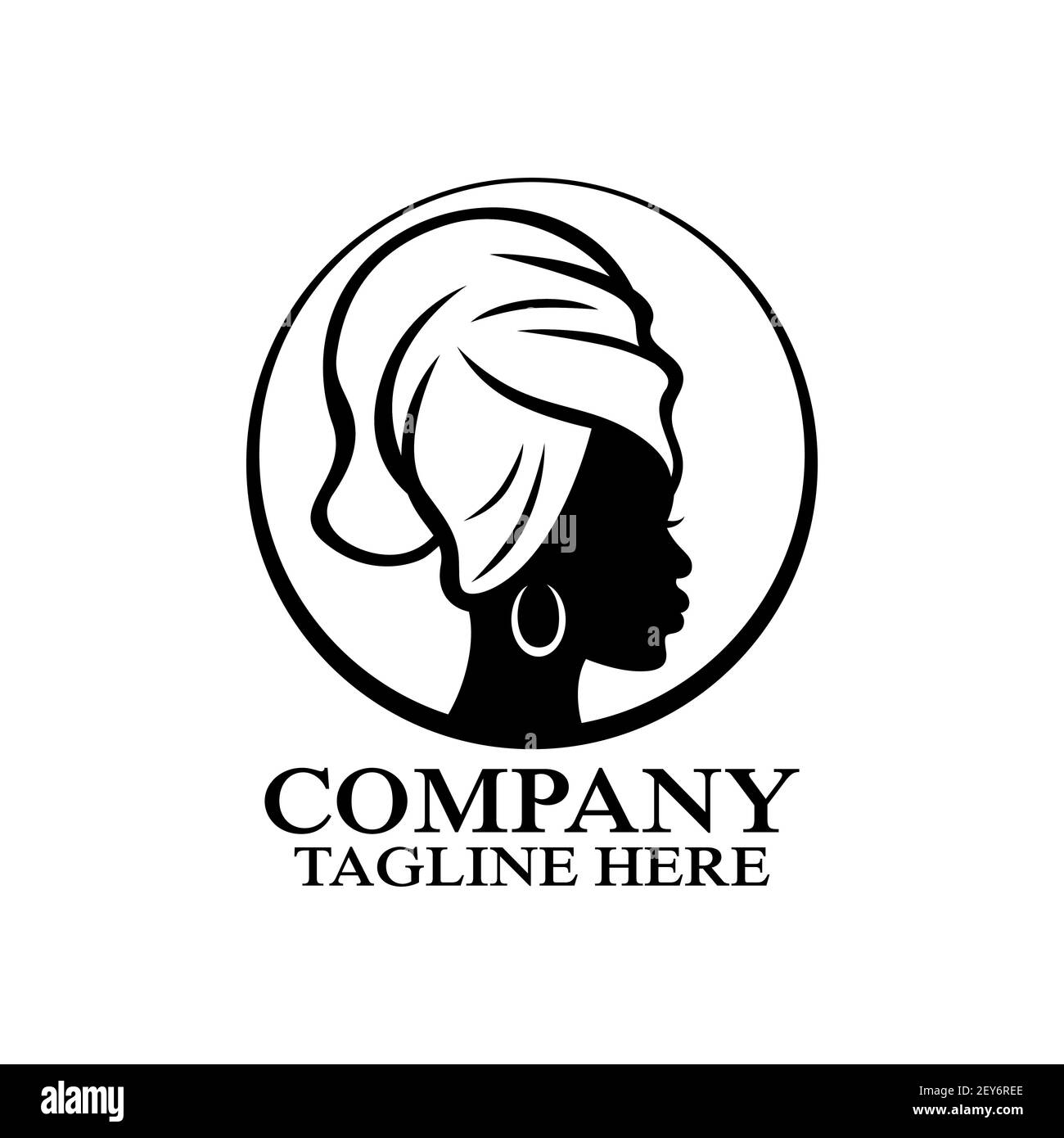 Modern woman in towel logo. Vector illustration Stock Vector Image ...