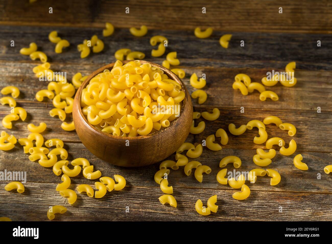Dry Organic Macaroni Elbow Pasta in a Bowl Stock Photo - Alamy