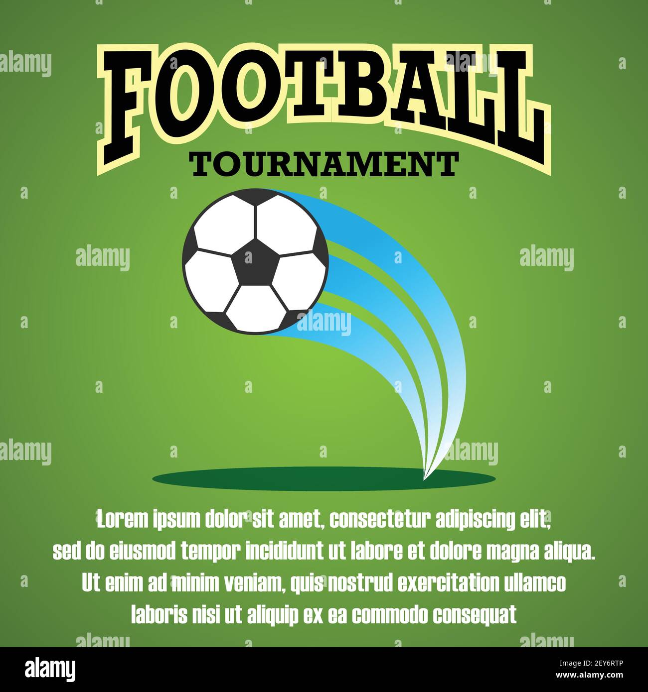 football banner for football tournament. vector illustration Stock ...