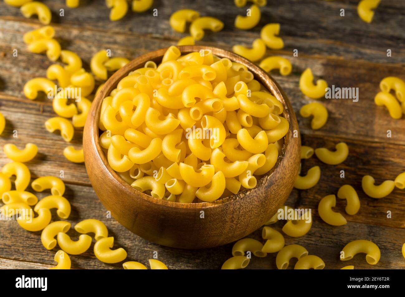Dry Organic Macaroni Elbow Pasta in a Bowl Stock Photo - Alamy
