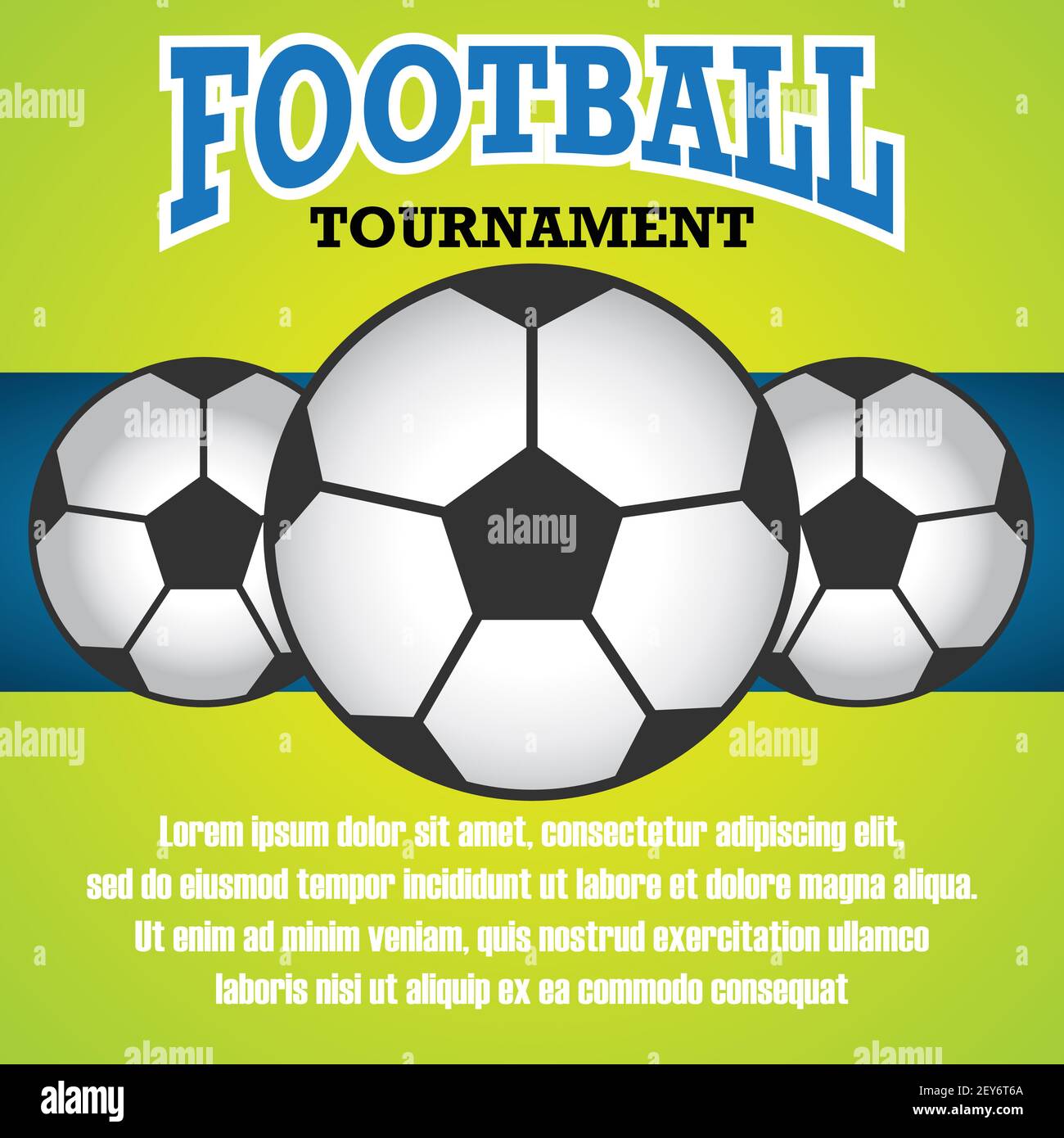 football banner for football tournament. vector illustration Stock ...