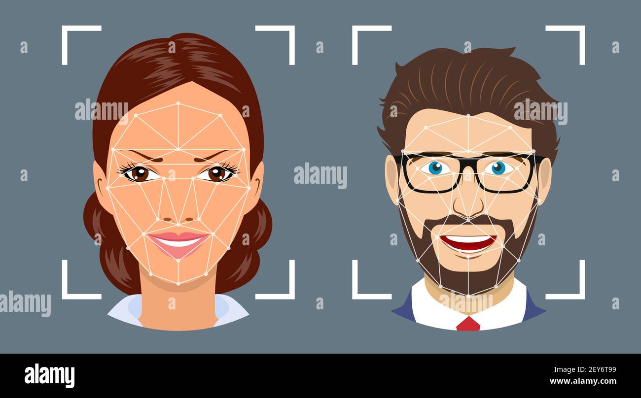 Face recognition technology Stock Vector Image & Art - Alamy