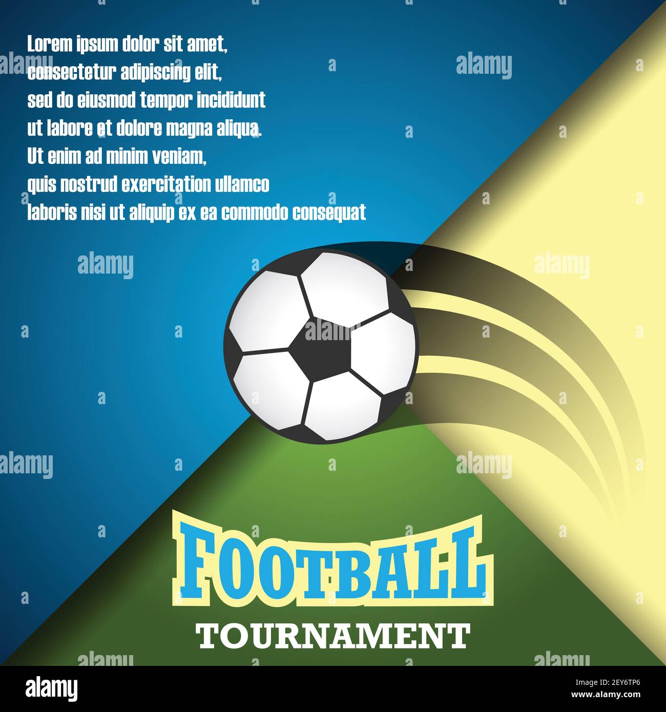 football banner for football tournament. vector illustration Stock ...