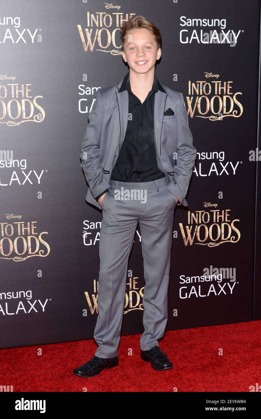 Actor Daniel Huttlestone attends the world premiere of 'Into the Woods' at the Ziegfeld Theatre ...
