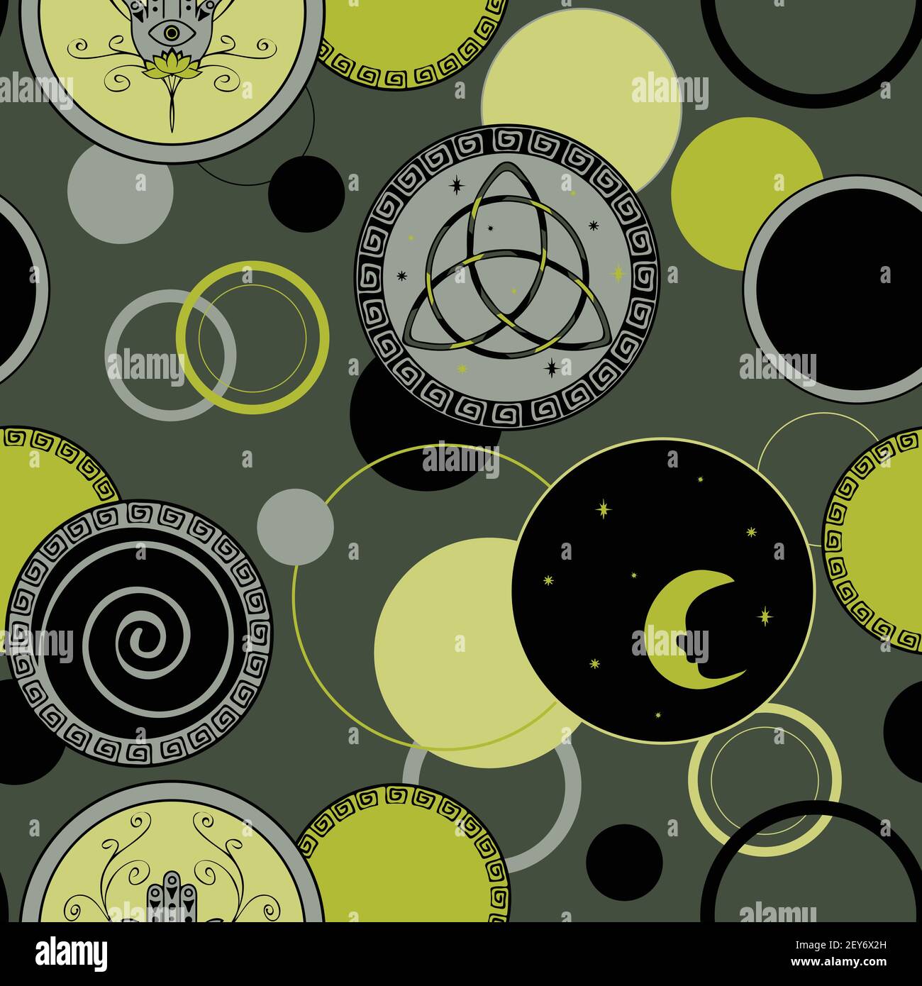 Dark green spiral circle Stock Vector Images - Alamy