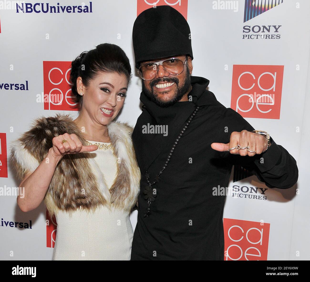 (L-R) Jennifer Sanderson & Apl.De.Ap attends The CAPE Holiday Party ...