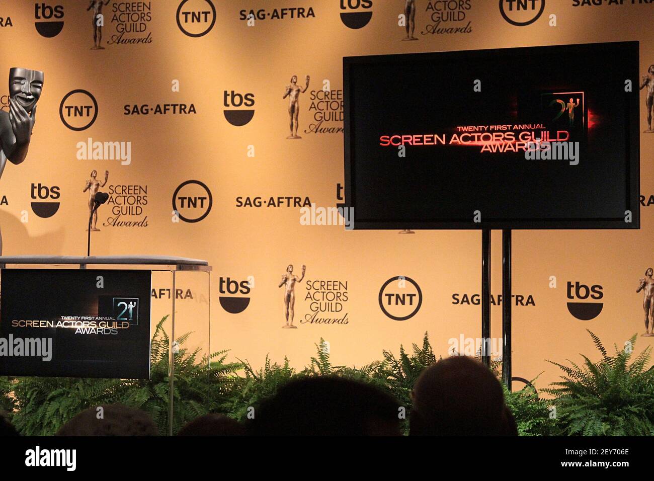 attends The 21th Annual Screen Actors Guild Awards Nominations held at ...