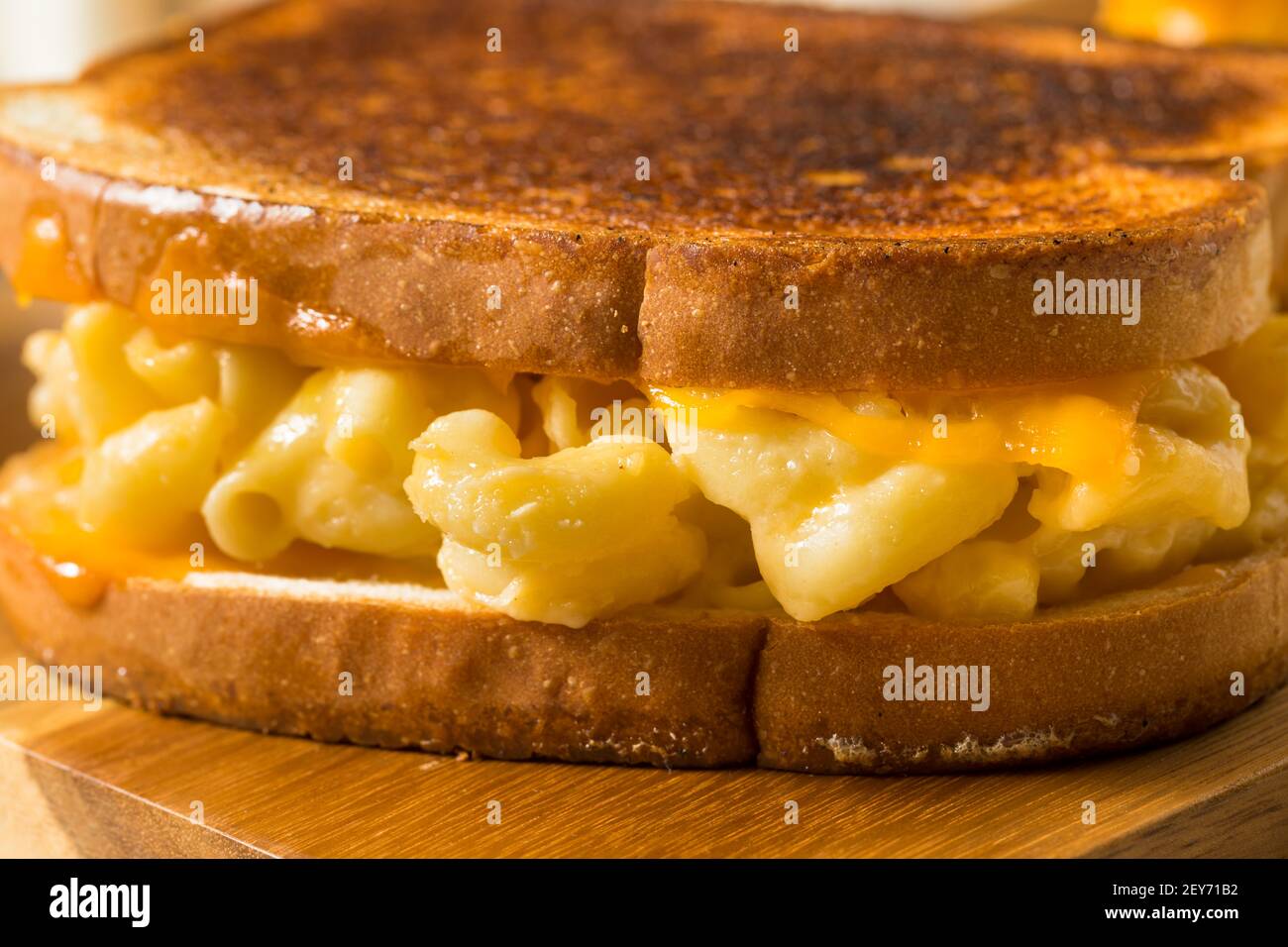 Homemade Grilled Macaroni and Cheese Sandwich Ready to Eat Stock Photo ...