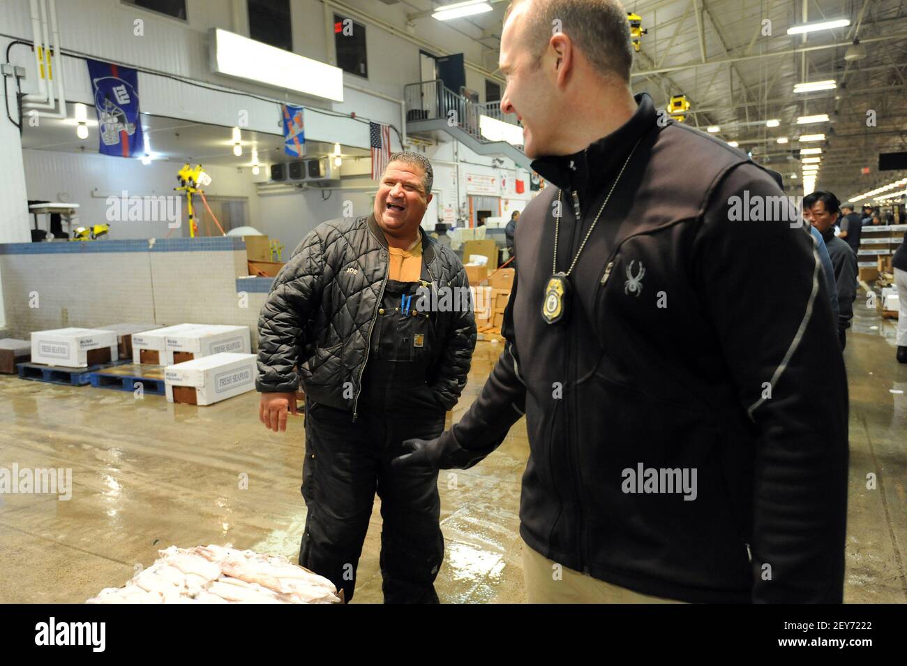 Mark Parente, owner of Lou's Fish in the New Fulton Seafood Market ...