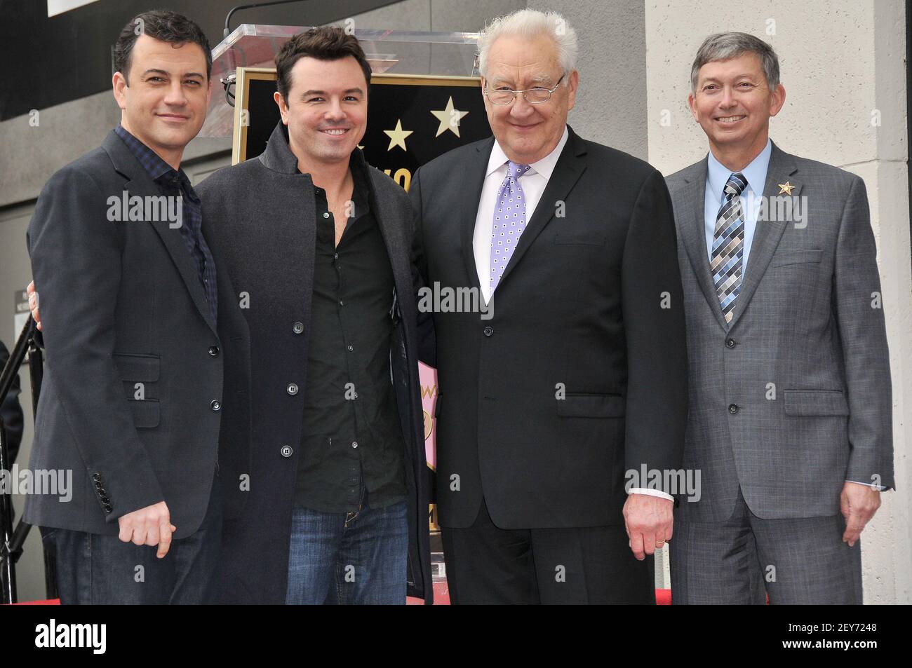 Jimmy Kimmel, Seth MacFarlane, Don Mischer & Leron Gubler at the Don ...