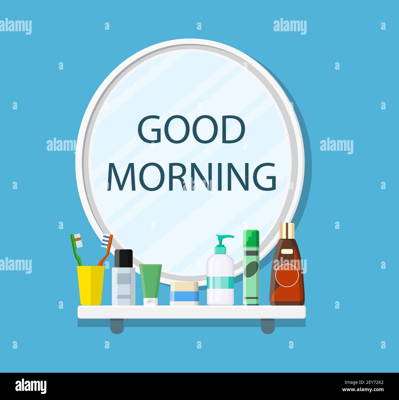 bathroom, mirror, sink, toothpaste Stock Vector Image & Art - Alamy