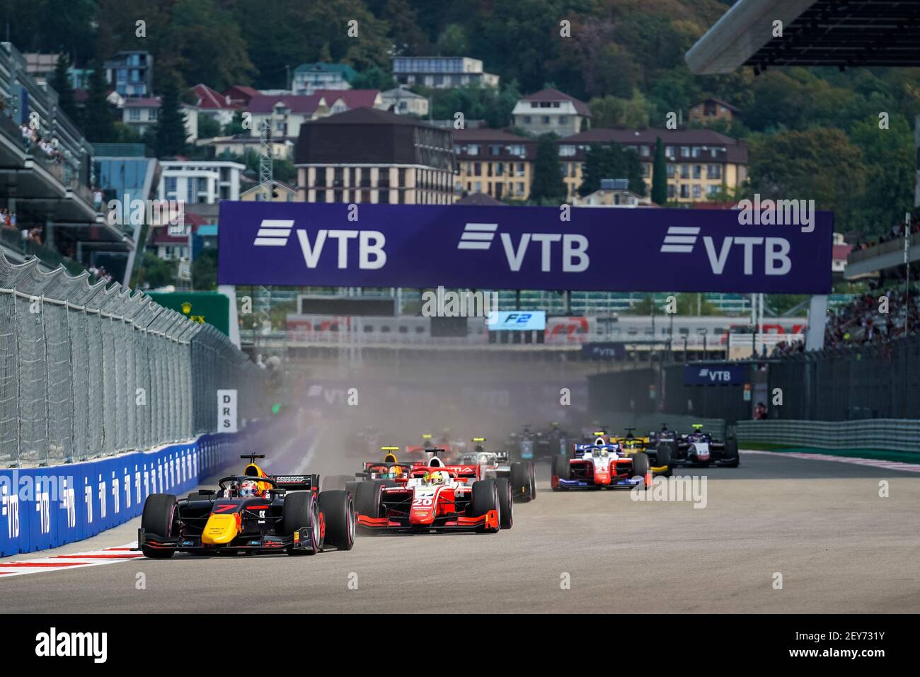 Start of the race, 07 Tsunoda Yuki (jpn), Carlin, Dallara F2 2018, 20 ...