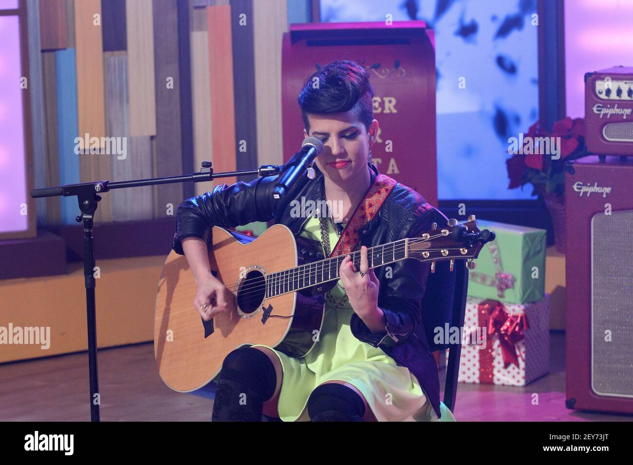 MIAMI - FLORIDA- DEC 12, 2014: The Kaays, Maria Bernal performs during ...