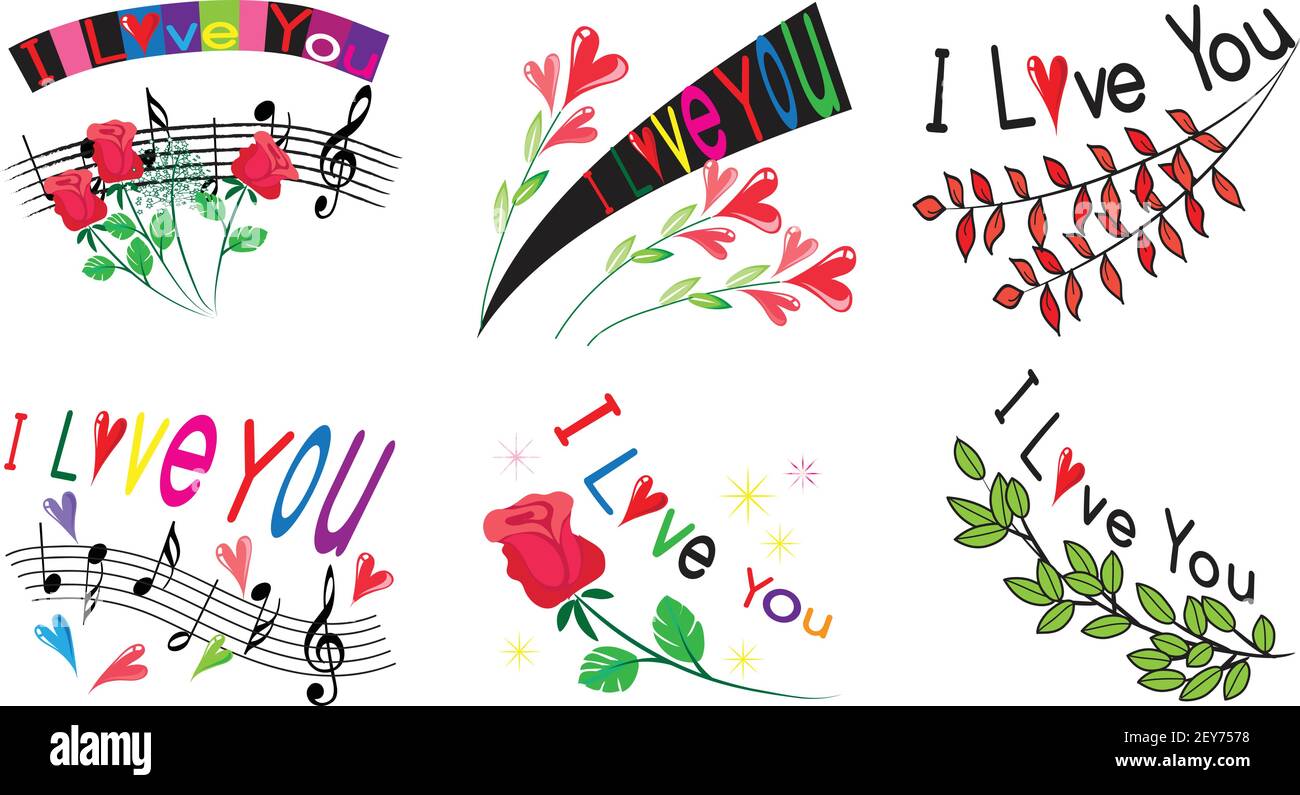 vector cartoon greeting card emoji stickers set Stock Vector Image ...