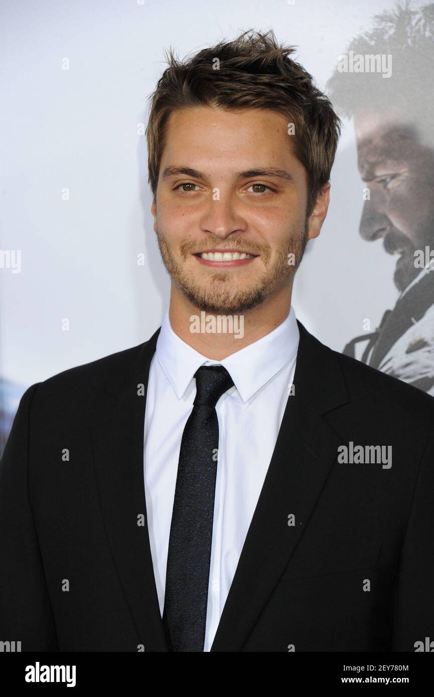 Luke Grimes attends the American Sniper New York Premiere, held at Jazz ...
