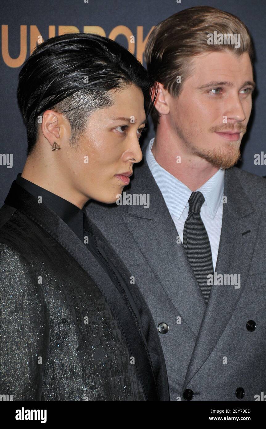 Miyavi & Garrett Hedlund at the "Unbroken" Los Angeles Premiere held at ...