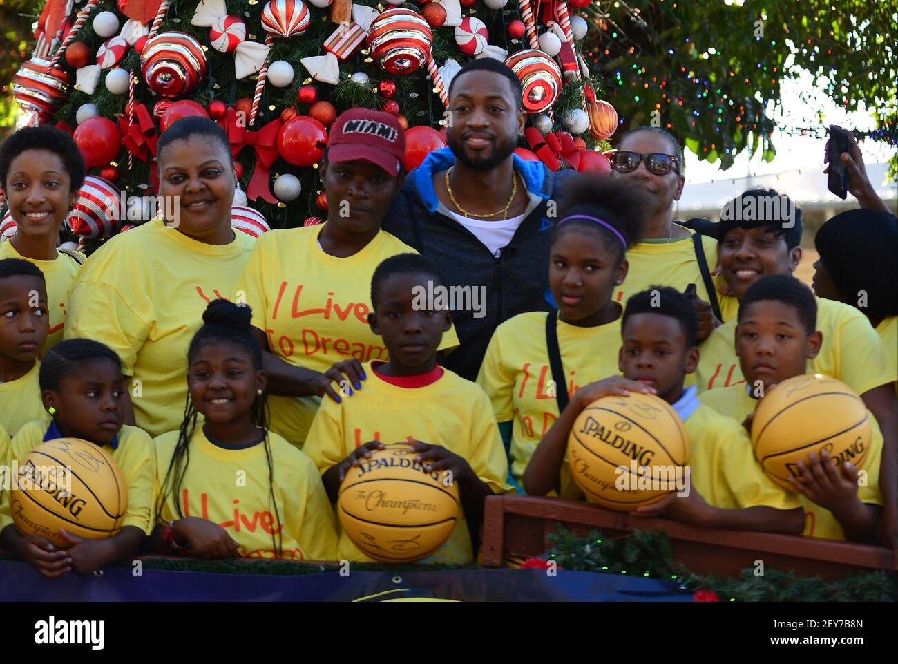 Dwyane Wade attends a fun filled day at Santa's Enchanted Forest for ...