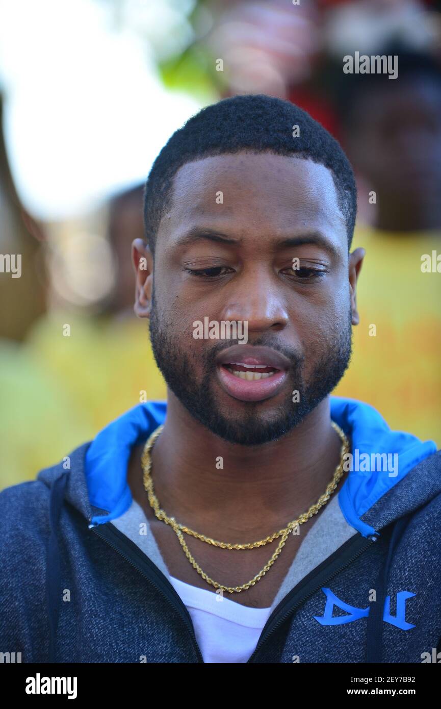 Dwyane Wade attends a fun filled day at Santa's Enchanted Forest for ...