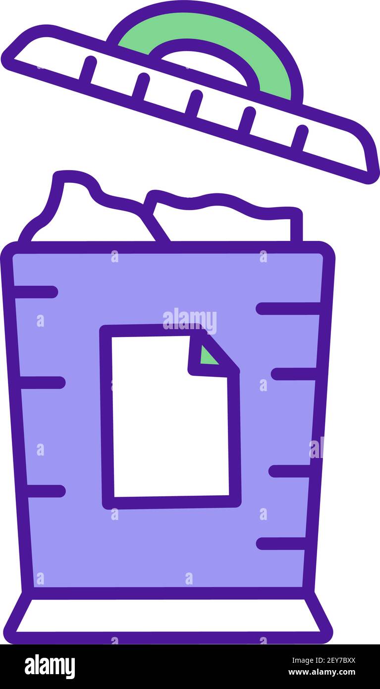 Paper waste RGB color icon Stock Vector Image & Art - Alamy