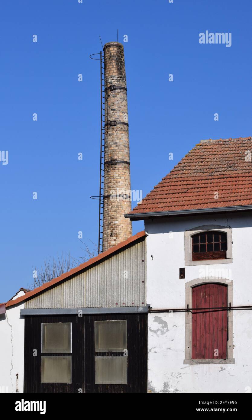 Chimney on an old Factory site Stock Photo - Alamy