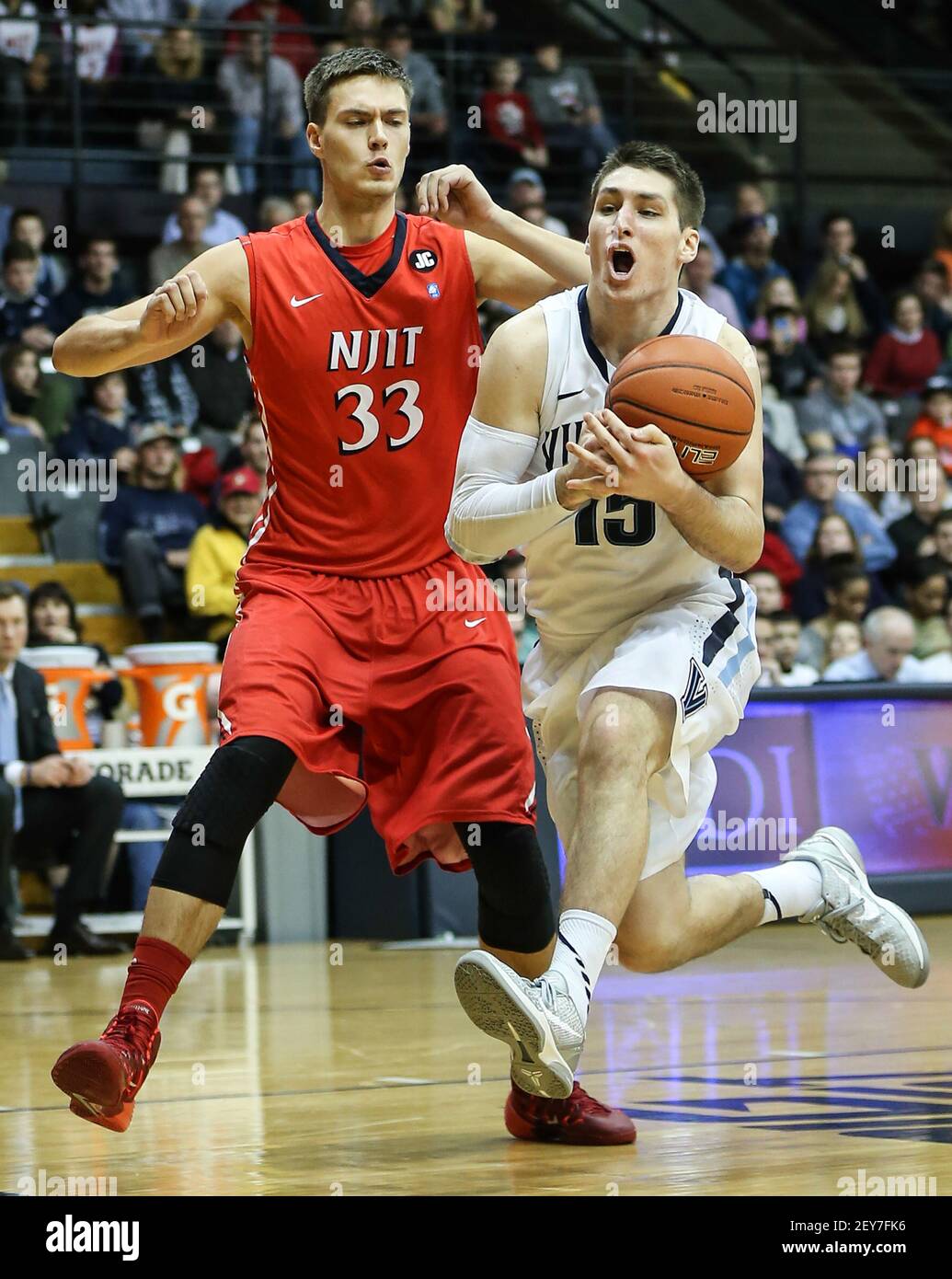 Villanova's Ryan Arcidiacono drives past NJIT's Vlad Shustov (33 ...