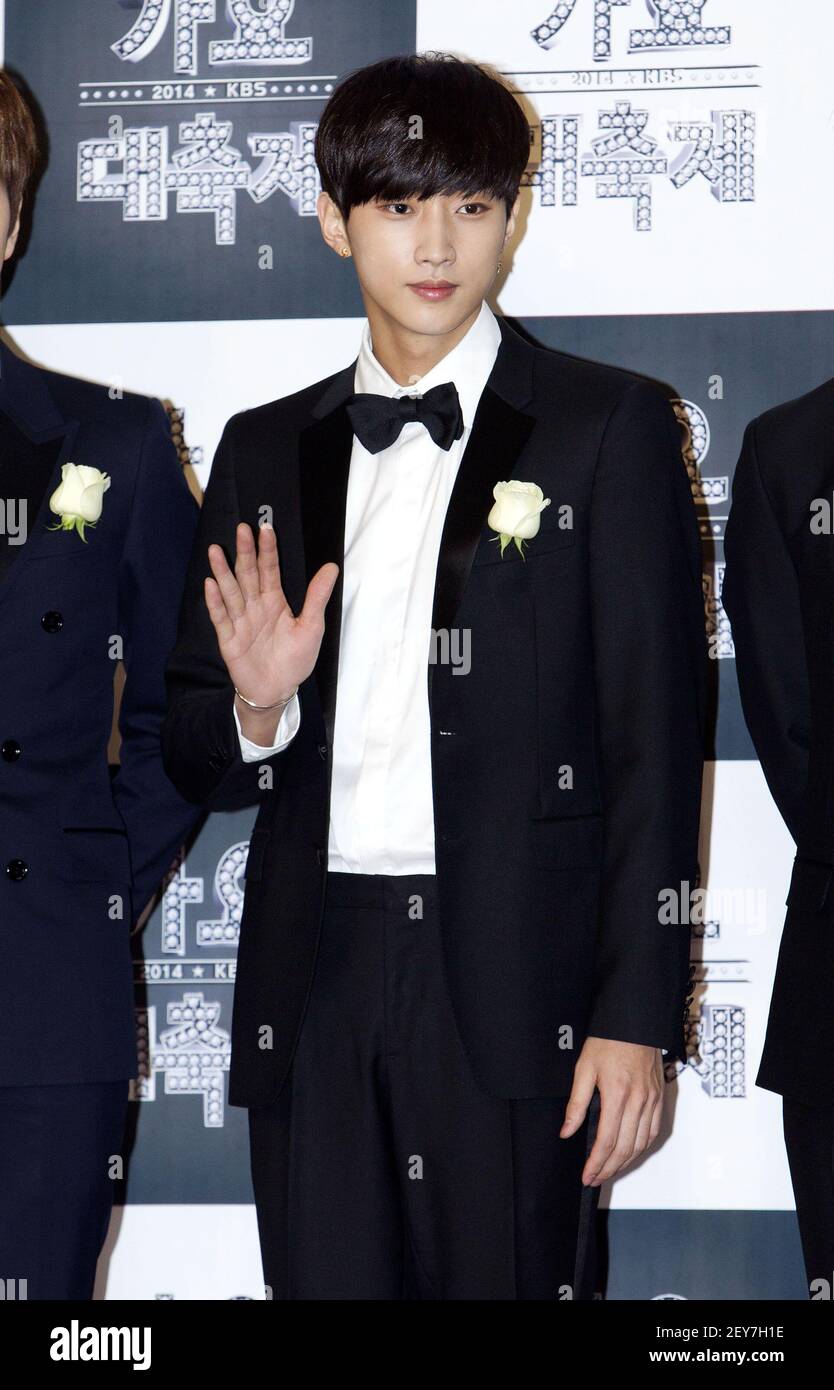 26 December 2014 - Seoul, South Korea : South Korean Jinyoung, member of K-Pop boys group B1A4 ...