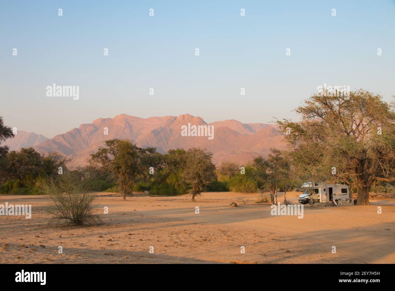 White camper van car park hi-res stock photography and images - Alamy