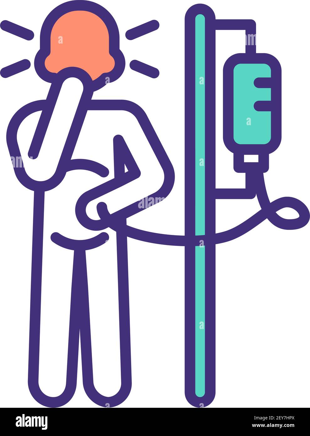 Chemotherapy nausea RGB color icon Stock Vector Image & Art - Alamy
