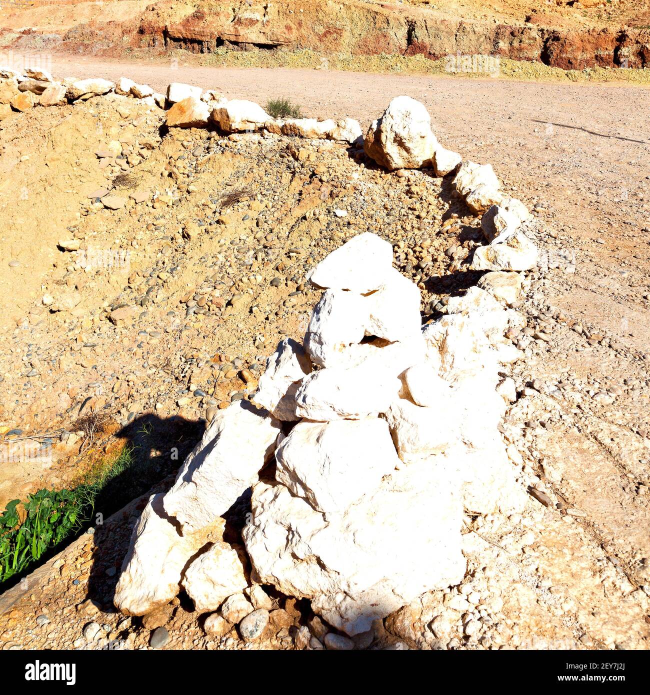 In valley morocco africa the atlas dry mountain ground isolated hill ...