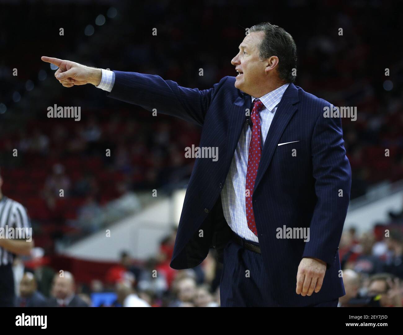 N.C. State's head coach Mark Gottfried instructs his team during the ...