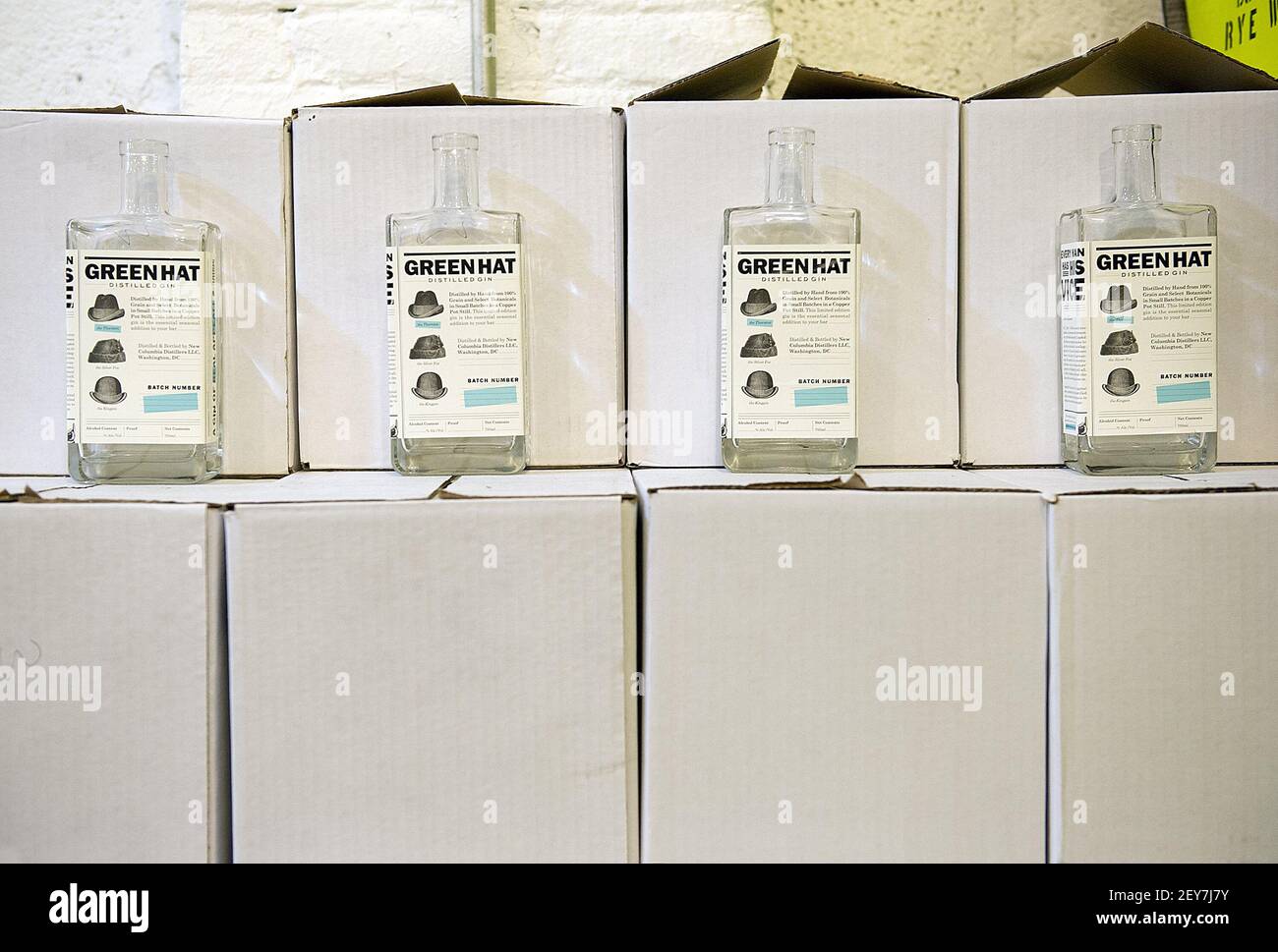 Empty gin bottle on hi-res stock photography and images - Alamy