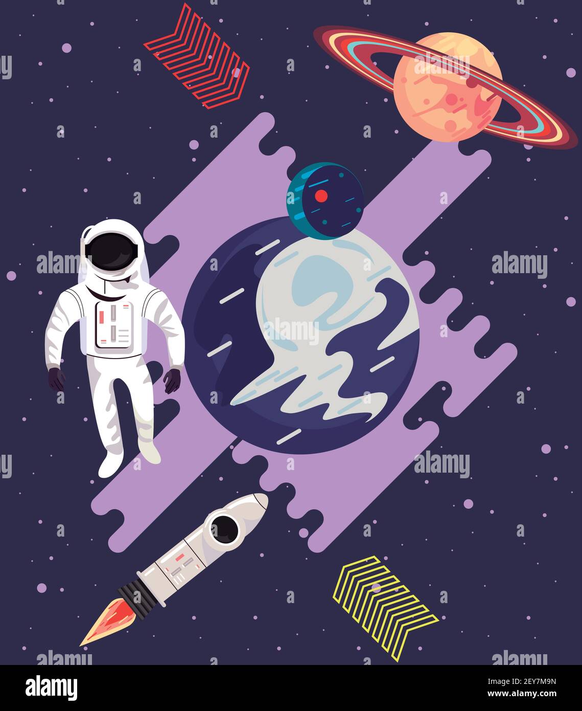 astronaut and rocket Stock Vector Image & Art - Alamy