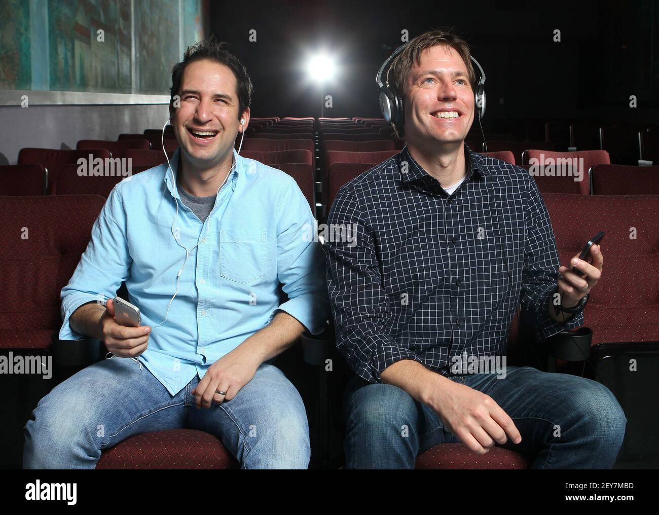 Roberto Garcia, left, and Nathan Merrick pose for a portrait on Dec. 30 ...