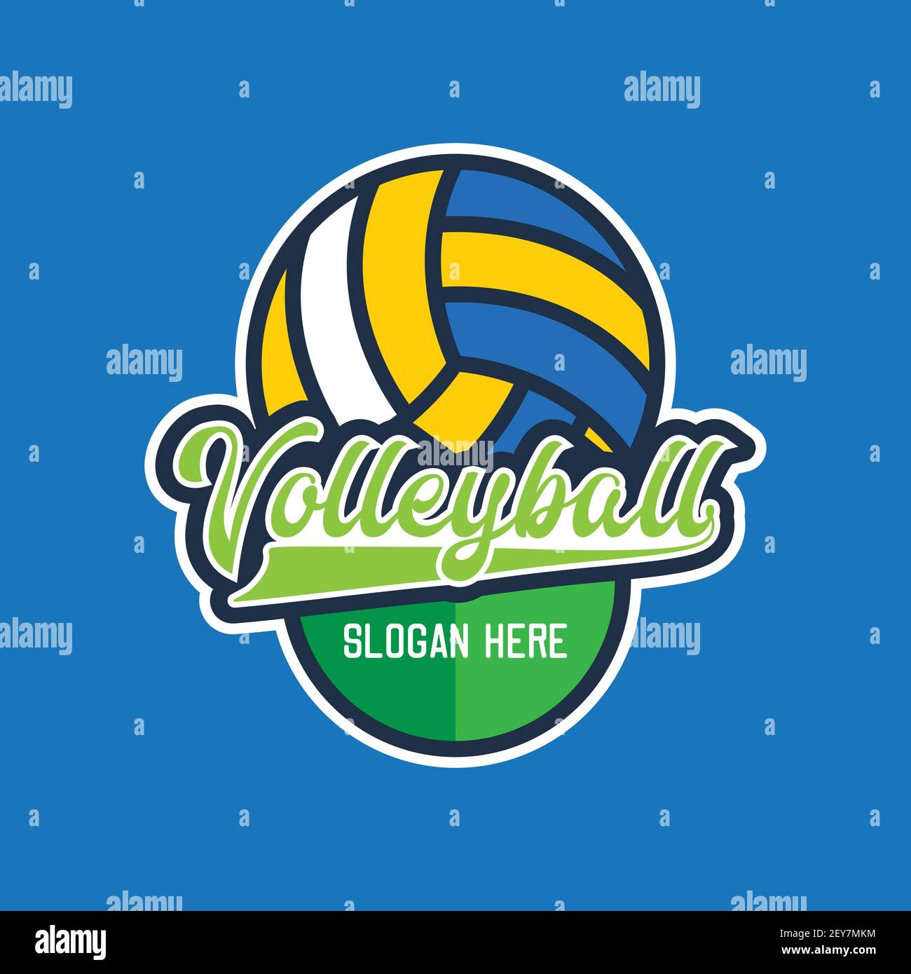 volley ball logo with text space for your slogan tag line, vector ...