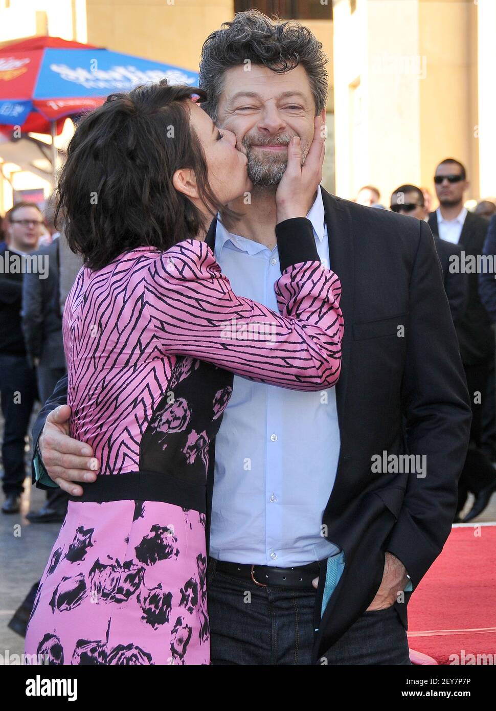 (L-R) Evangeline Lilly & Andy Serkis at Peter Jackson Honored With A ...