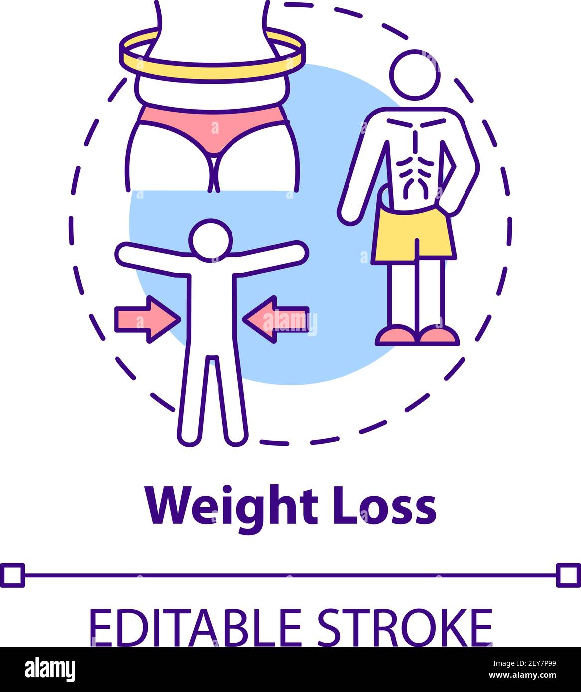 Weight loss concept icon Stock Vector Image & Art - Alamy