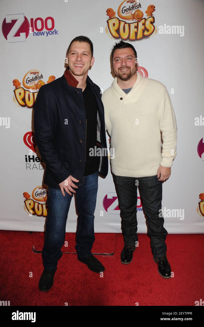 L-R: Albie Manzo, Chris Manzo attends Z100's Jingle Ball 2014, held at ...