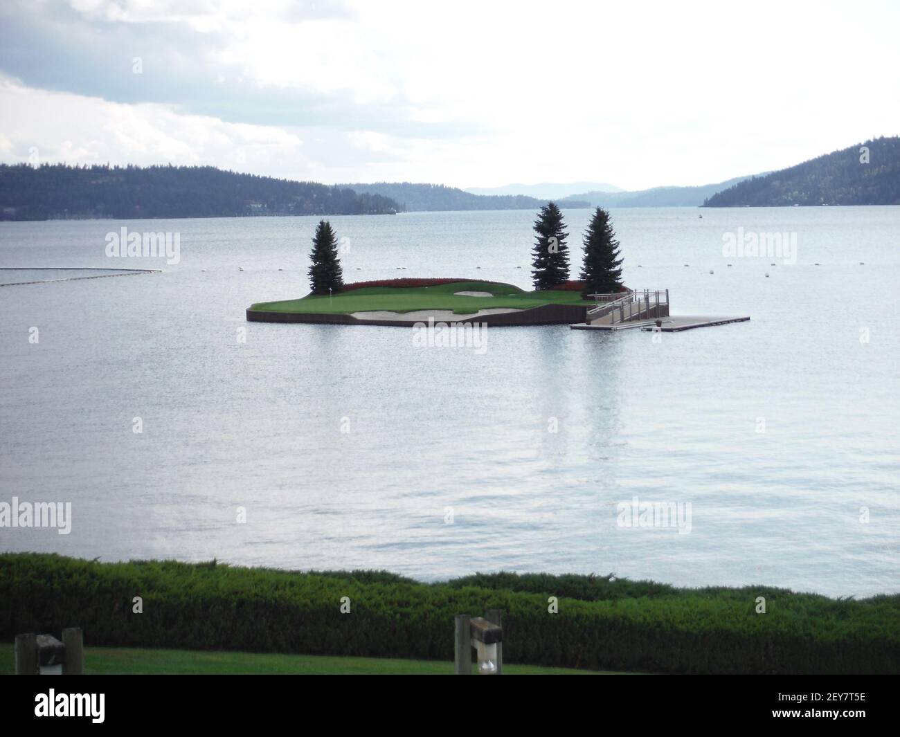 The most famous hole at the Coeur d'Alene Resort is the 14th, for its ...