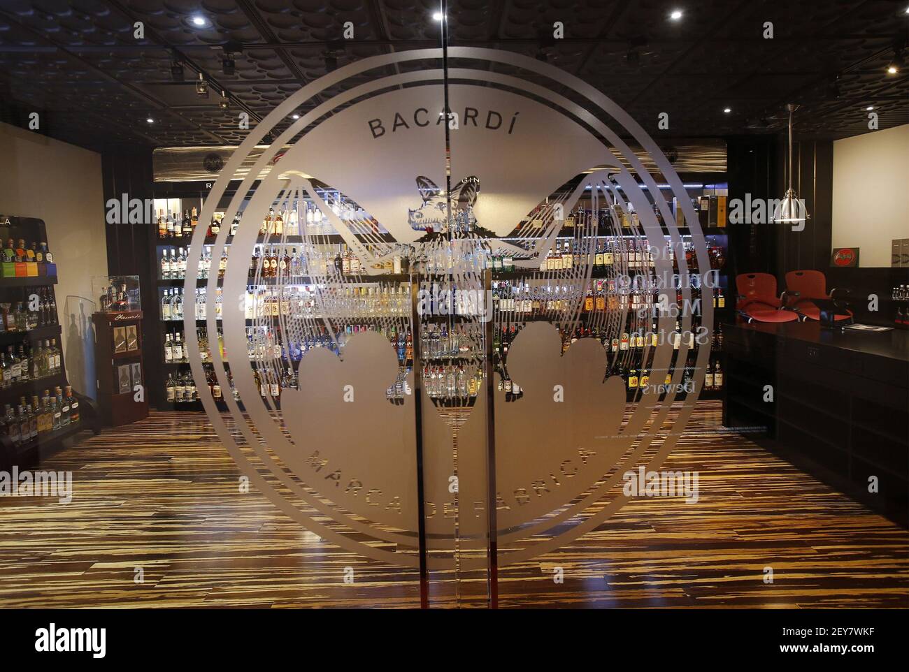 Pictured is Bacardi's mock-up store at Bacardi's corporate offices in ...