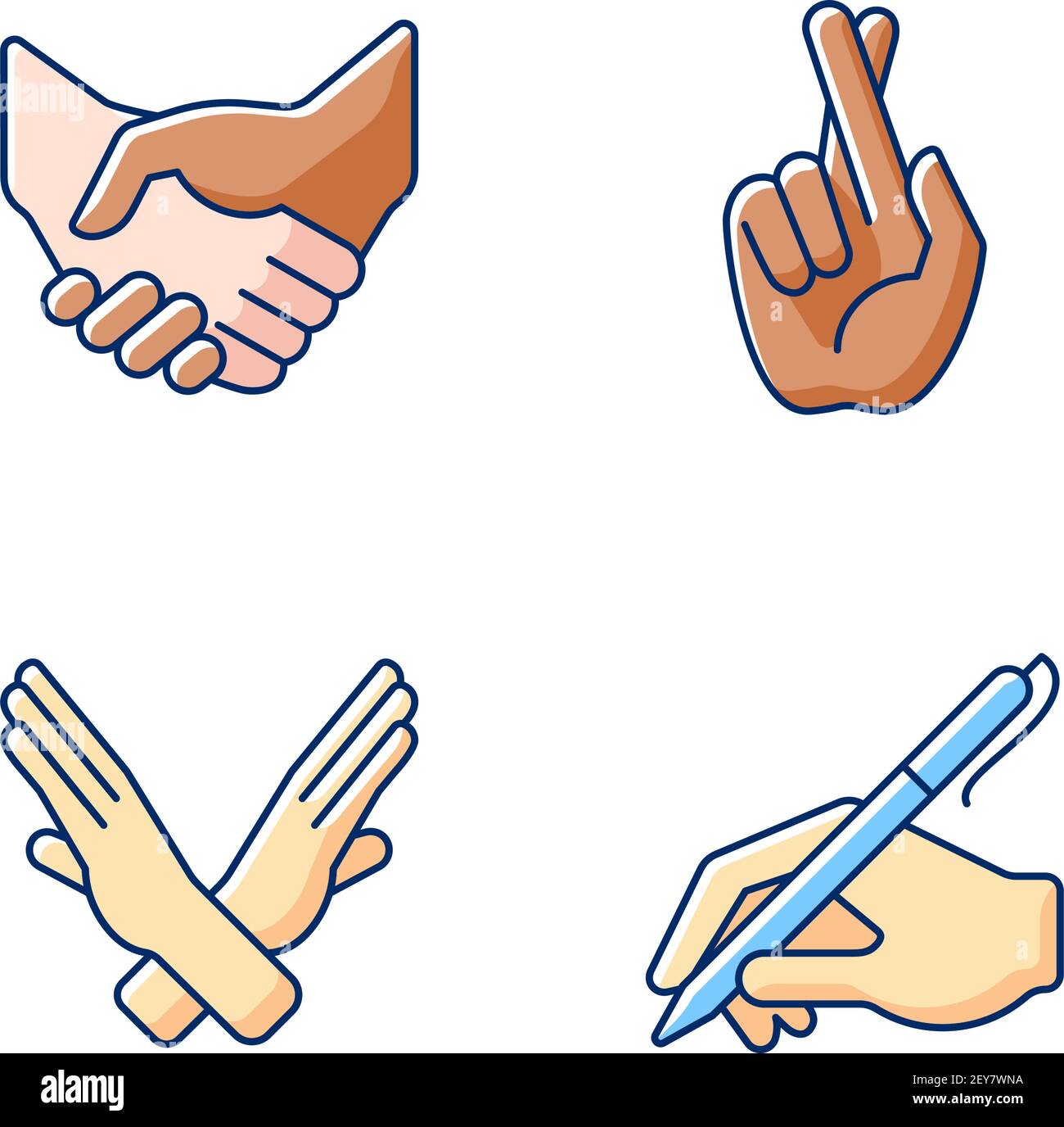 Multicultural business handshake Stock Vector Images - Alamy