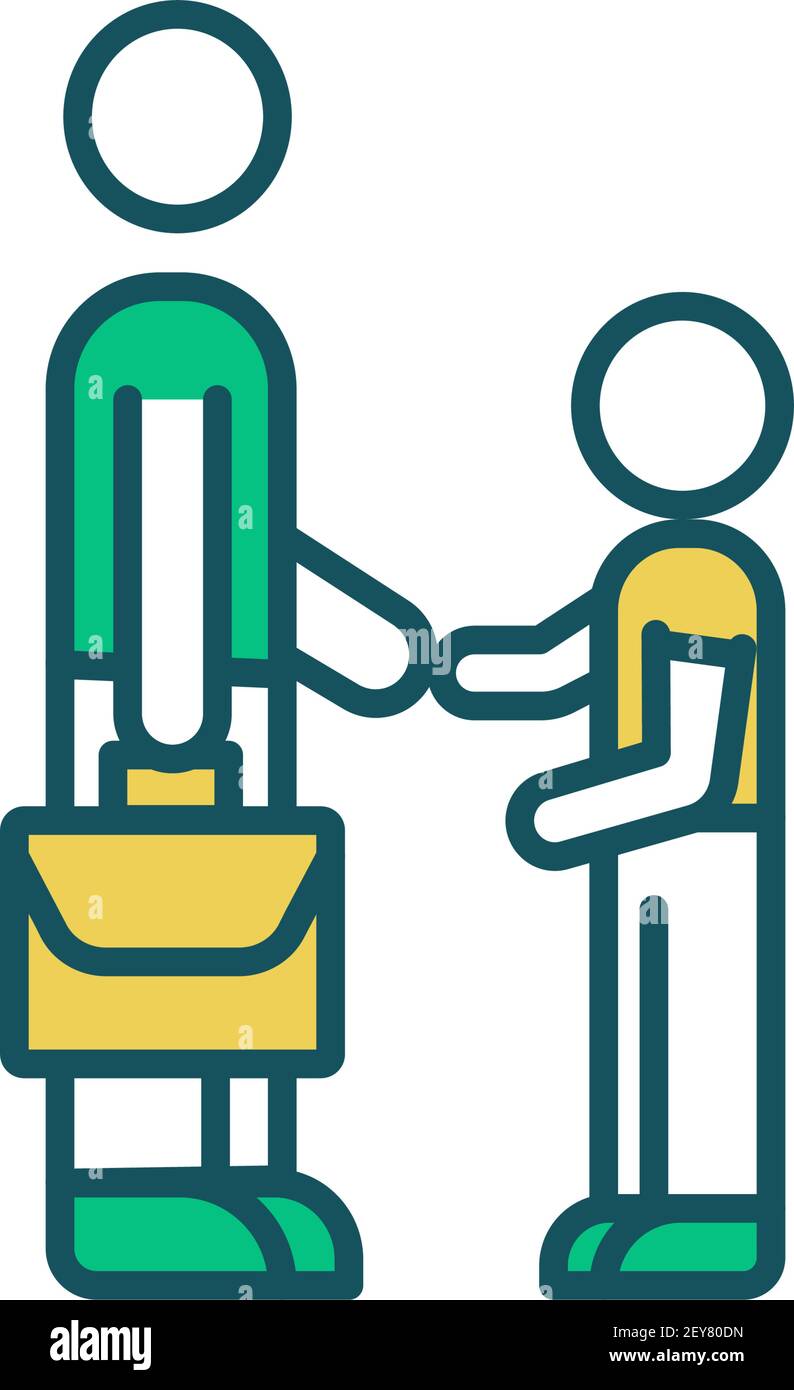 Youth social worker RGB color icon Stock Vector Image & Art - Alamy