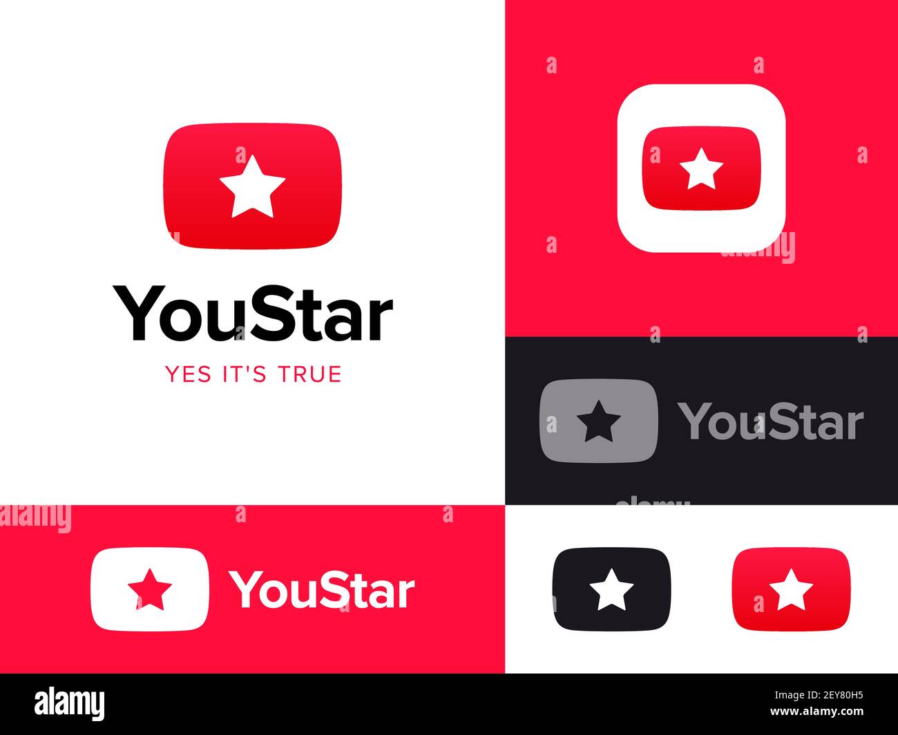 YouStar app icon logo concept vector illustration Stock Vector Image ...