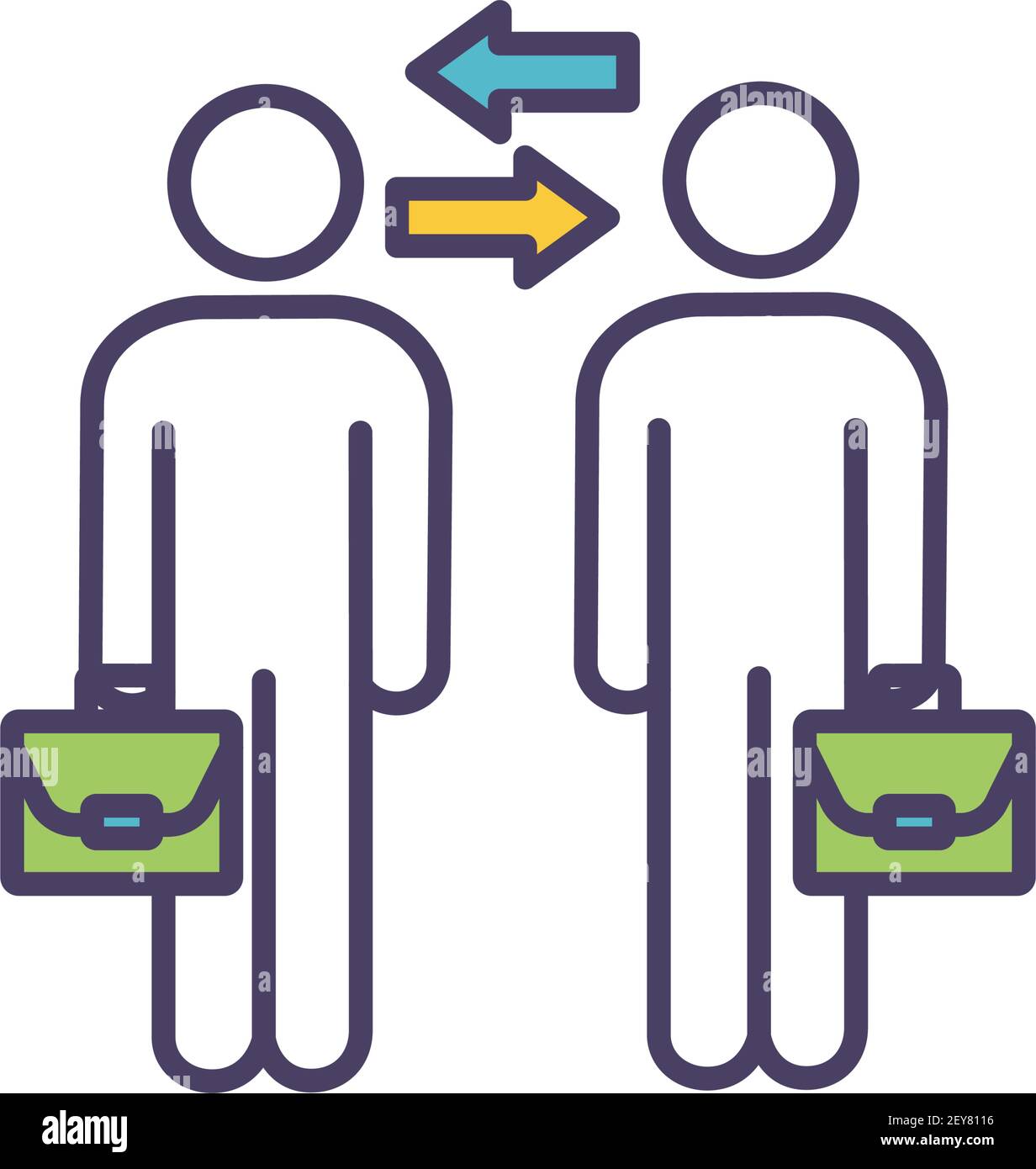 Collaboration in workplace RGB color icon Stock Vector Image & Art - Alamy