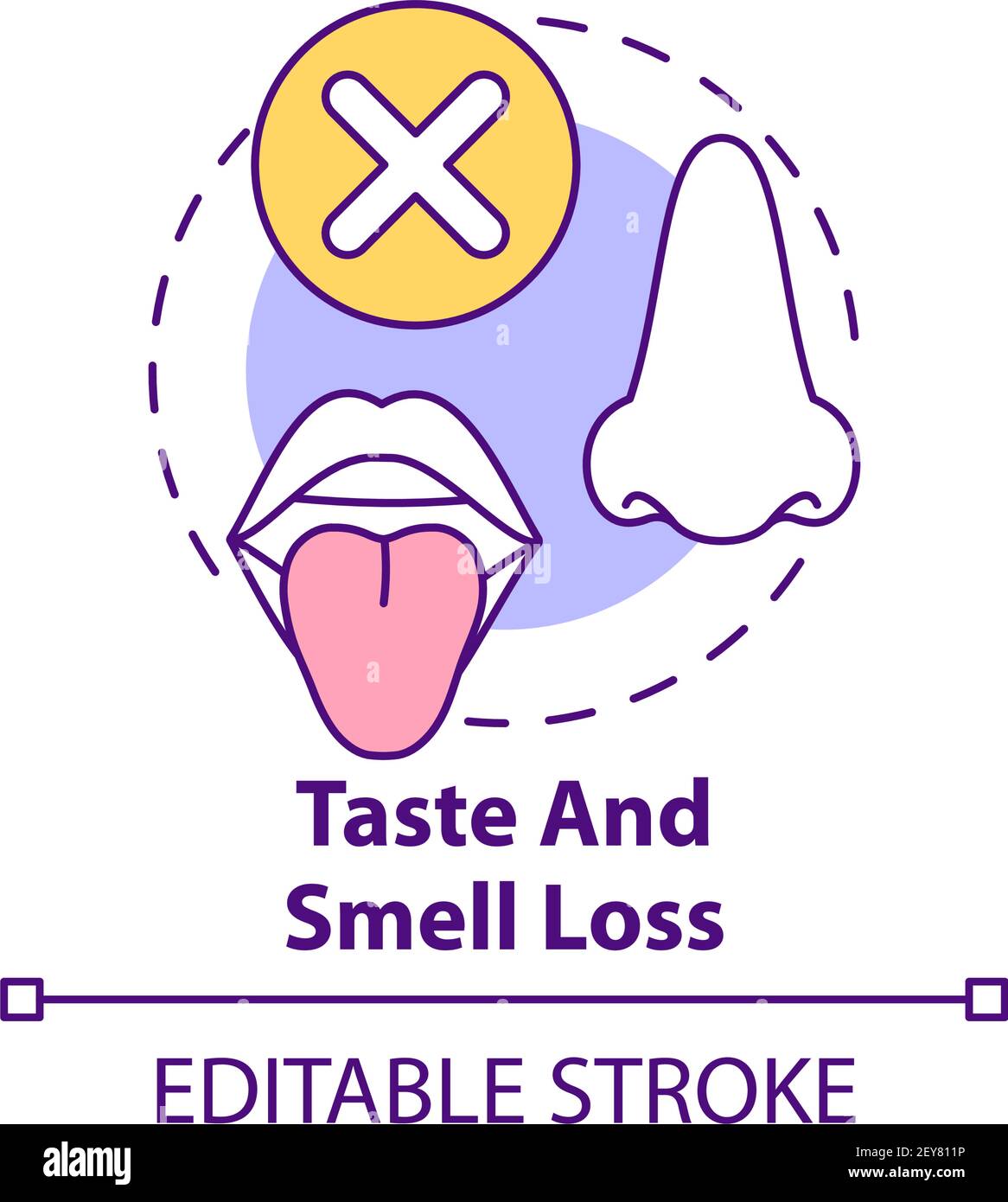 Taste and smell loss concept icon Stock Vector Image & Art - Alamy