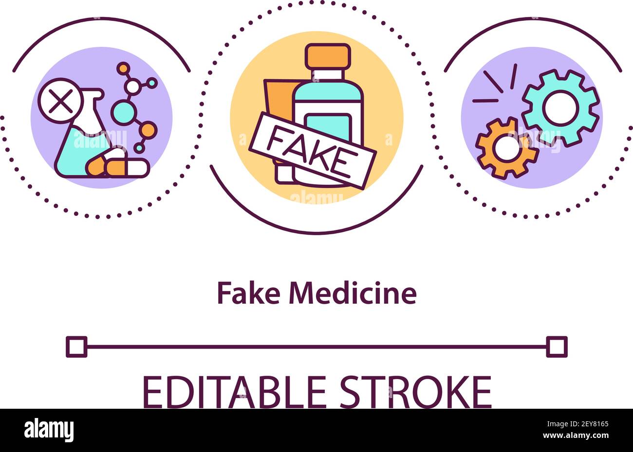 Fake medicine concept icon Stock Vector Image & Art - Alamy