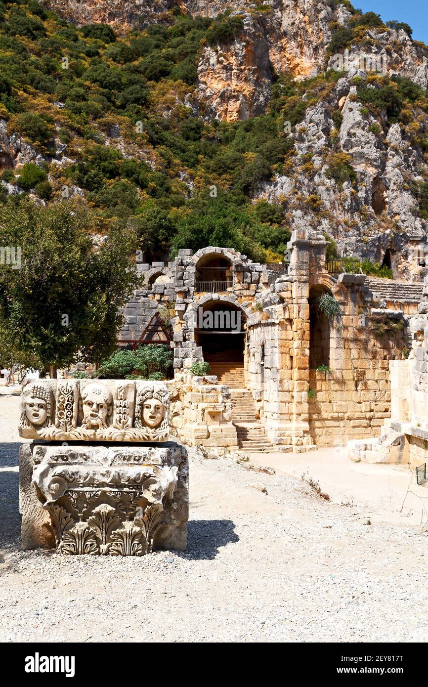 Myra in turkey europe old necropolis and Stock Photo - Alamy