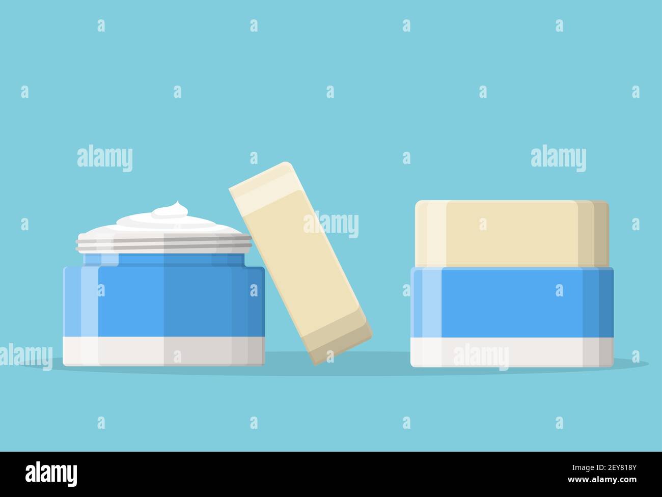 Woman face cream jar Stock Vector Images - Alamy