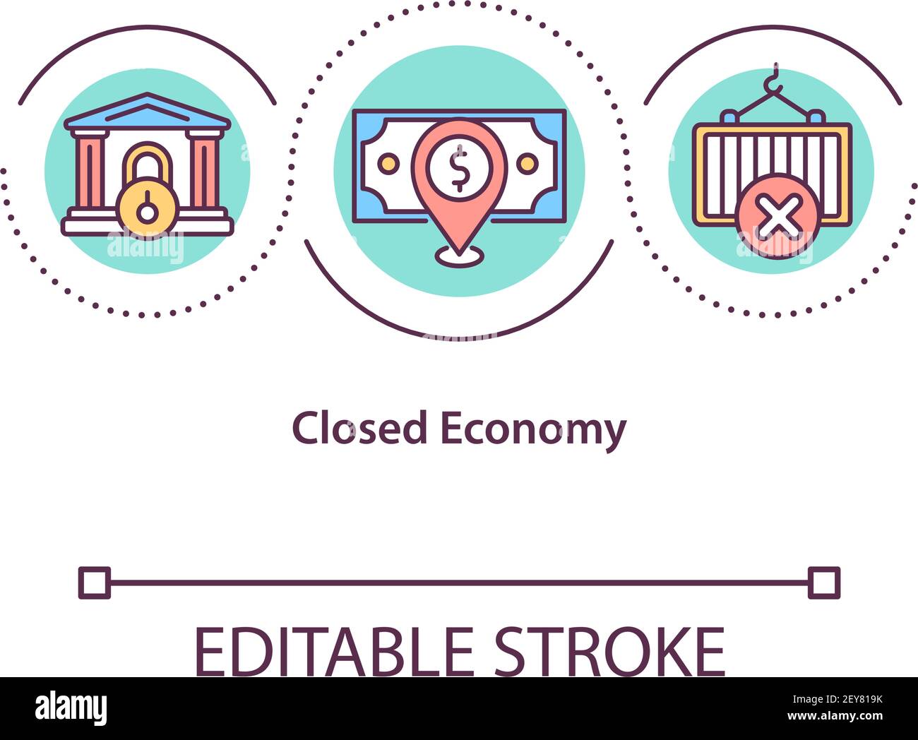 Closed economy concept icon Stock Vector Image & Art - Alamy