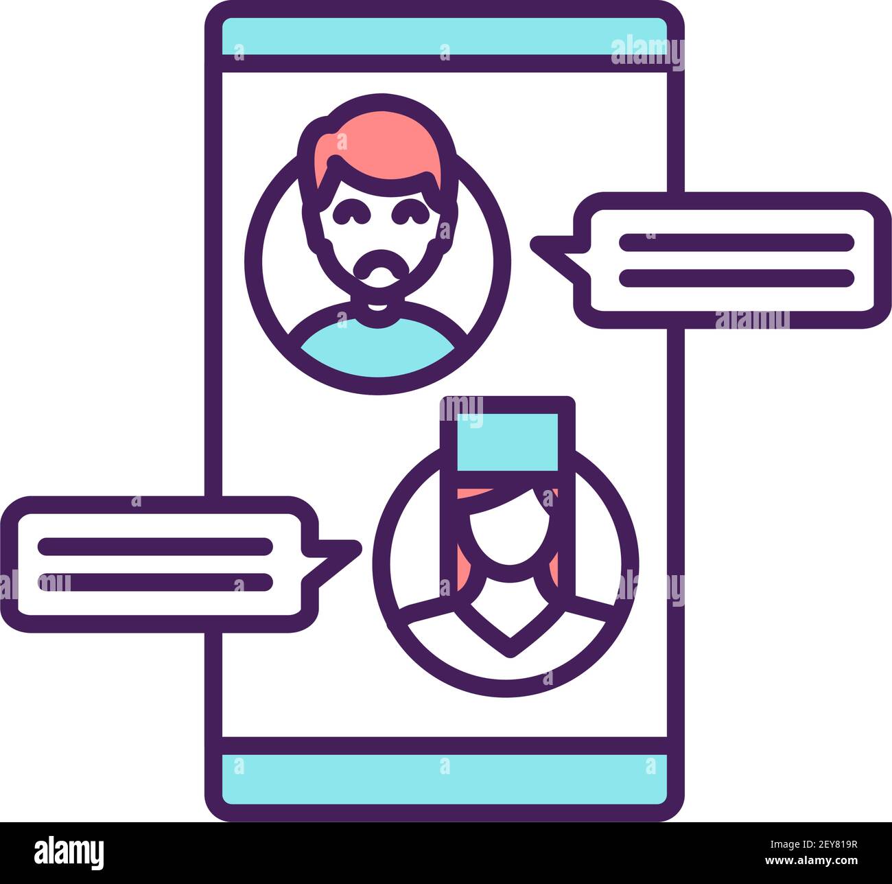Online doctor consultation RGB color icon Stock Vector Image & Art - Alamy