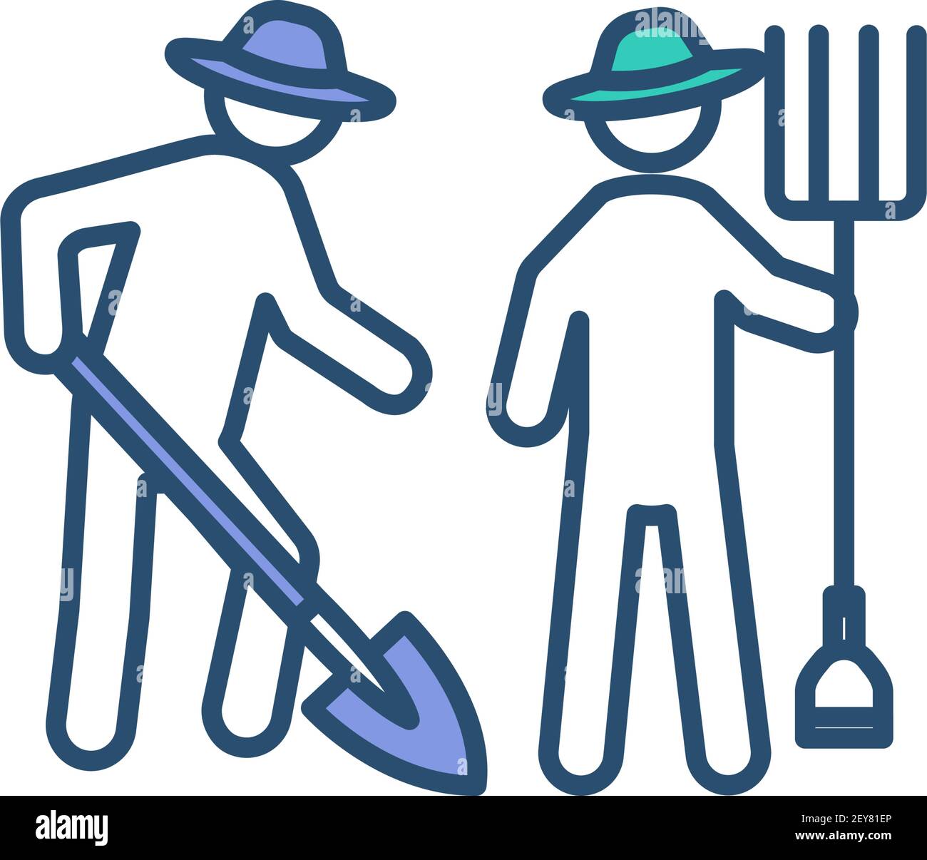 Sharing symbol color linear Stock Vector Images - Alamy